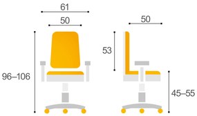 Office Pro Kancelářská židle Calypso Barva opěráku: 1111 černá