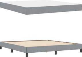Postel s boxspringem Světle šedá 180 x 200 cm textil 3398507