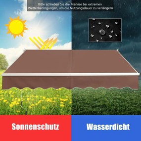 Costway Skládací markýza s UV a vodě odolným materiálem a kliková sluneční