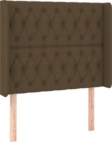 Box spring postel s matrací a LED tmavě hnědá 100x200 cm textil 3138536