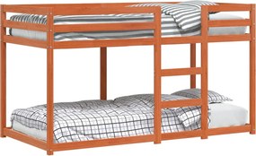 Patrová postel voskově hnědá 90x190 cm masivní borové dřevo 3214875