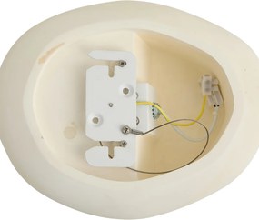 Japandi nástěnná lampa krémová kulatá 28 cm - Pietra