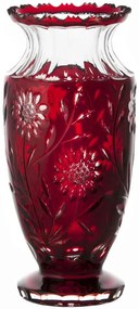 Váza Garden, barva rubín, výška 320 mm