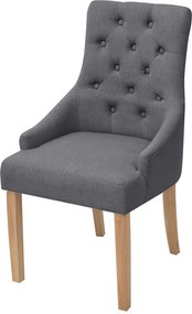 Jídelní židle 2 ks tmavě šedé textil 243636