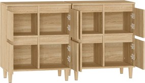 Příborníky 2 ks dub sonoma 60 x 35 x 70 cm kompozitní dřevo 3185754