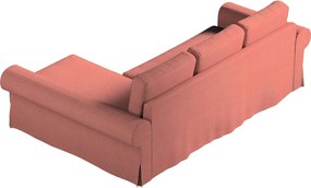Potah na pohovku IKEA Backabro rozkládací se šezlongem barva hnědá látka pletený vzor