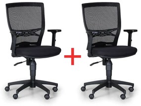 Kancelářská židle VENLO 1+1 ZDARMA, oranžová / šedá