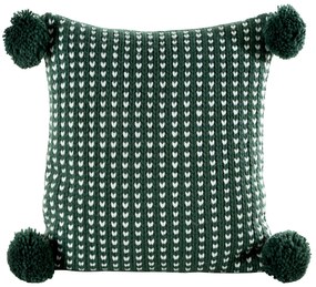 VÁNOČNÍ DEKORAČNÍ POVLEK NA POLŠTÁŘ SWEATER 45X45 CM ZELENÁ