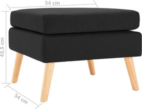 Podnožka černá textil 288742