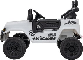 Ramiz Elektrické autíčko Toyota FJ Cruiser bílé + ovladač + pohon 4x4 + LED a audio + EVA kola + plynulý rozjezd