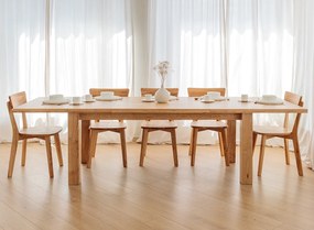 Bílý nábytek Jídelní stůl Grossi 90x180 cm, rozkládací, Dub, masiv
