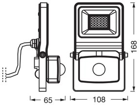 Osram - LED Reflektor se senzorem ENDURA LED/20W/230V 3000K IP44