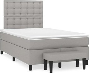 vidaXL Box spring postel s matrací 120x200 cm textil [3136906] Barva: Černá