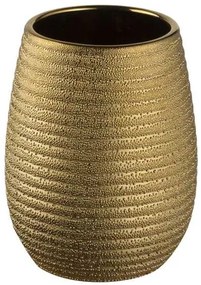 BISK Erga Gold, sklenice na zubní kartáčky na postavení, zlatá strukturovaná, ERG-06303