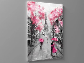 Liox Obraz olejomalba Paříž růžová Rozměr: 100 x 150 cm