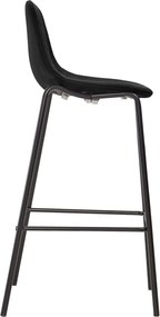 Barové židle - textil - 6 ks | černé