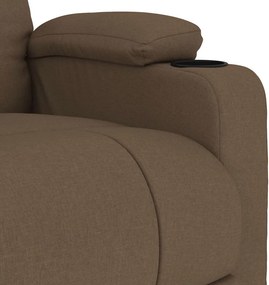 Masážní křeslo hnědé textil 339096