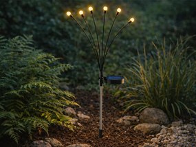 Verk Group SOLÁRNÍ ZAHRADNÍ SVÍTIDLA KULIČKY 2 KUSY PO 6 LED SVÍTIDLECH DÉLKA 70 CM