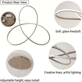 Brilagi - LED Stmívat. lustr na lanku INFINITY LED/80W/230V 80x80 cm béžová + DO