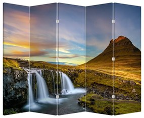 Paraván - Hora a vodopády na Islandu (210x170 cm)