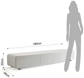Tomasucci Tv stolek PLANO 33x180x46cm,bílý