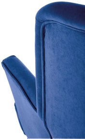 Relaxační křeslo ušák DELGADO — masiv, látka modrá