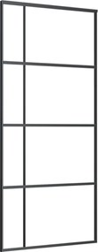 vidaXL Posuvné dveře 90 x 205 cm čiré ESG sklo a hliník [151682] Barva: Bílá