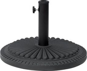Základna pro slunečník Outsunny 14 kg, kulatá, držák slunečníku, váha pro slunečník s průměrem pólů 35-48 mm, pro balkon, terasu, zahradu, černá | Aos