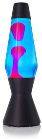 Mathmos Astro Black, originální lávová lampa, matně černá s modrou tekutinou a růžovou lávou, výška 43cm