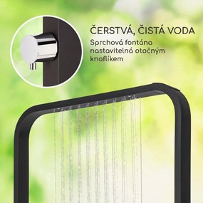 Blumfeldt Sumatra Breeze Square zahradní sprcha WPC hliník 70x55 cm hranatá