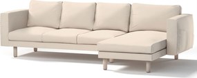 Potah na pohovku IKEA Norsborg 4-místná se šezlongem barva béžová látka pletený vzor