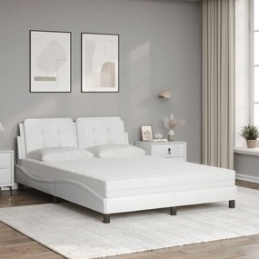 Rám postele bez matrace Zadar bílá 140 x 200 cm umělá kůže 3208867