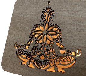 Li-Go "Buddha s mandalou" lampa 19x19cm provedení povrchu: dub světlý