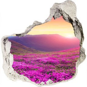 Wallmuralia Nálepka fototapeta 3D výhled Růžové kopečky 75x75 cm