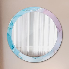 Kulaté dekorativní zrcadlo Moderní mramorová textura fi 80 cm