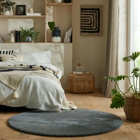 Flair Rugs koberce Kusový koberec Snuggle Grey kruh Rozměry koberců: 180x180 (průměr) kruh