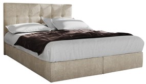 Manželská postel Boxspring 140 cm Porto Comfort (béžová) (s matrací a úložným prostorem). 1056297