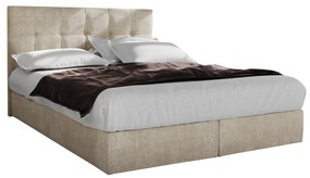 Manželská postel Boxspring 180 cm Porto Comfort (béžová) (s matrací a úložným prostorem). 1056307