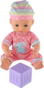 TEDDIES Panenka miminko s kostkou / 25 cm / Pevné tělo / Plast / 3+