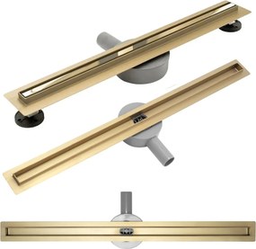 Rea Neo Slim Mirror Pro, odtokový sprchový žlab 50cm, zlatá matná, REA-G5692