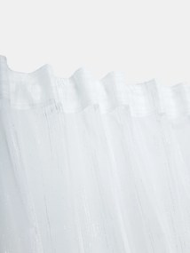 Sinsay - Sada záclon na řasící pásce s metalickým efektem opotřebení 2 pack - bílá