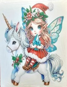 NORIMPEX Diamantové malování Vánoční elf / 23x30 cm