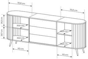 LOVI c | komoda 196 2D3S | 196 cm | dub cremona