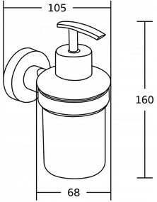 Mexen příslušenství, TIBER dávkovač mýdla, černá, 7050540-70