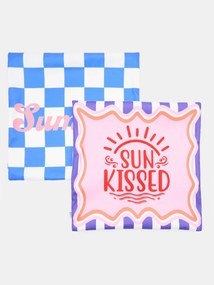 Sinsay - Dekorativní polštář s nápisem Sun Kissed - pastelová růžová