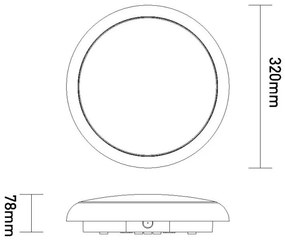 LED Venkovní stropní svítidlo STROPY LED/12/15/18/22W/230V IP65 černá