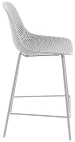 Bílá plastová barová židle Kave Home Quinby 65 cm