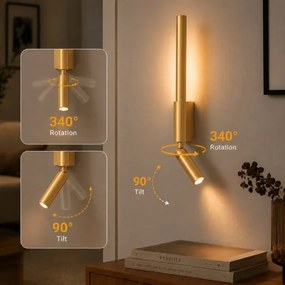 BRILAGI - LED Nástěnné bodové svítidlo VIXON LED/3W/230V + LED/5W zlatá CRI 90