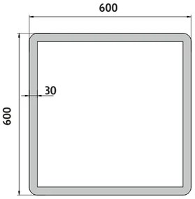 Nimco LED zrcadlo 600x600 ZP 19066