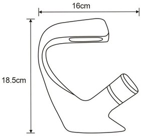 Mexen Cardo umyvadlová baterie, chromová, 747200-00
